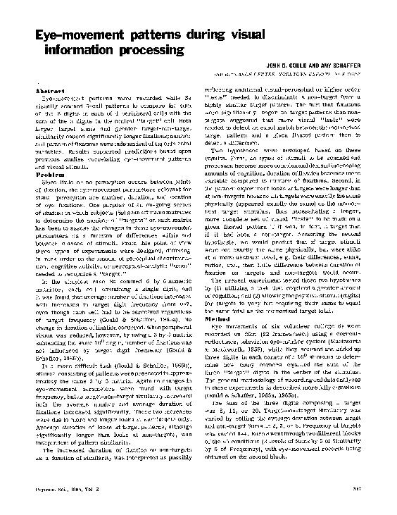 (PDF) Eye-movement patterns during visual information processing