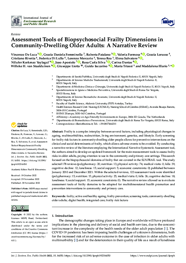 (PDF) Assessment Tools of Biopsychosocial Frailty Dimensions in Community-Dwelling Older Adults ...