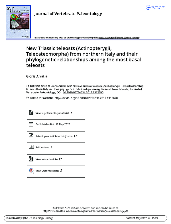 (PDF) New Triassic teleosts (Actinopterygii, Teleosteomorpha) from ...