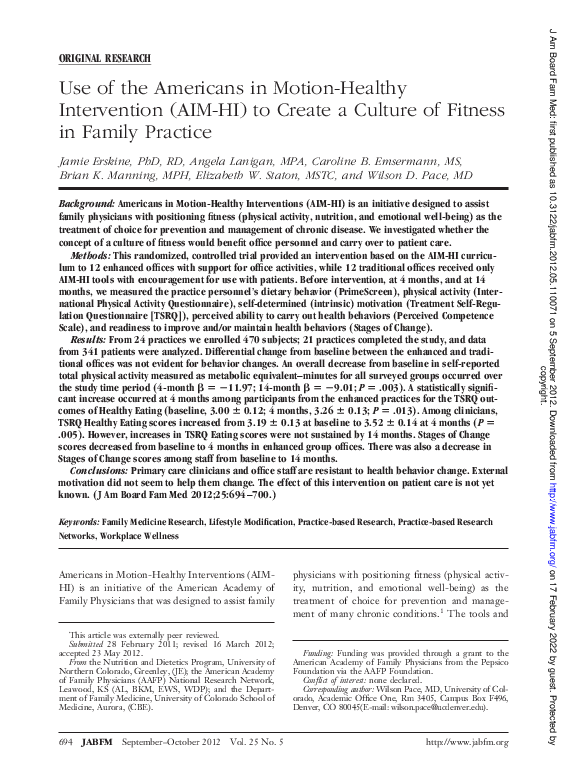 (PDF) Use of the Americans in Motion-Healthy Intervention (AIM-HI) to ...