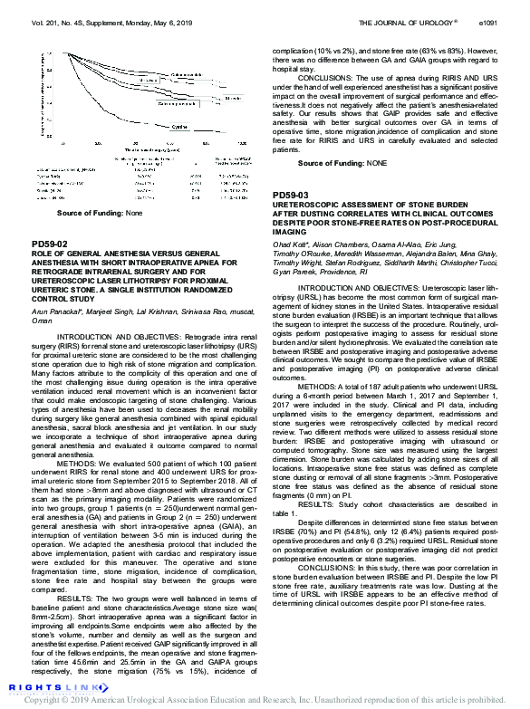 (PDF) PD59-03 URETEROSCOPIC Assessment of Stone Burden After Dusting ...