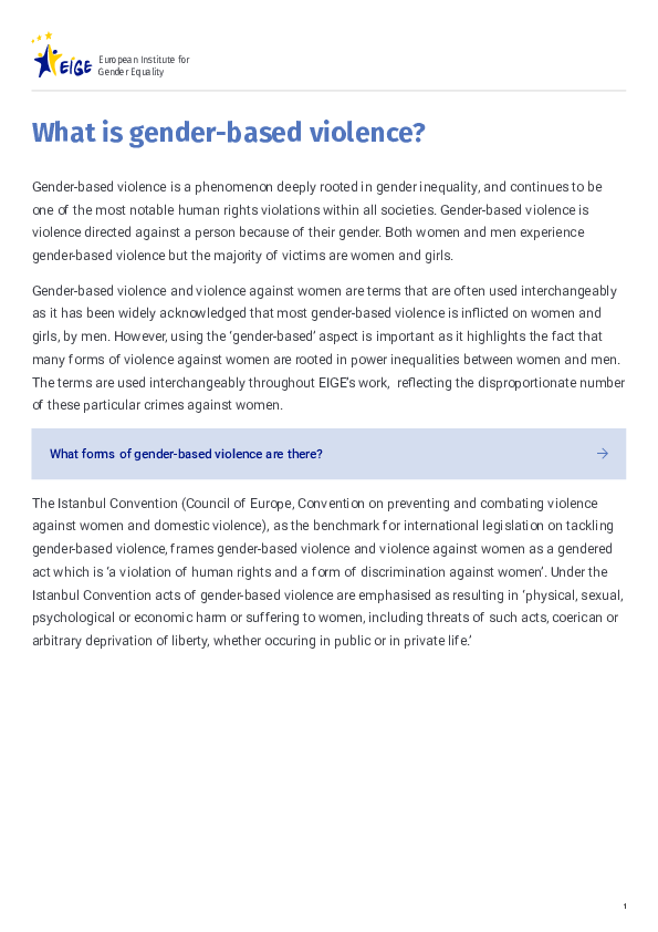 (PDF) Gender-Based Violence
