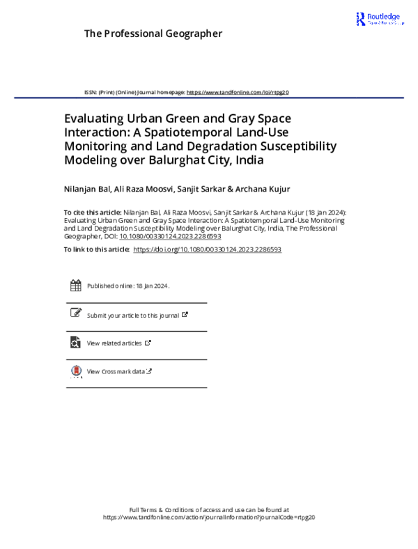 (PDF) Evaluating Urban Green and Gray Space Interaction: A Spatiotemporal Land-Use Monitoring ...