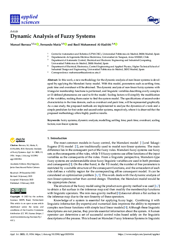 (PDF) Dynamic Analysis of Fuzzy Systems