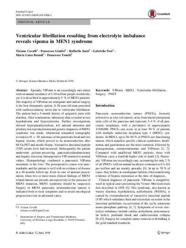 (PDF) Ventricular fibrillation resulting from electrolyte imbalance ...