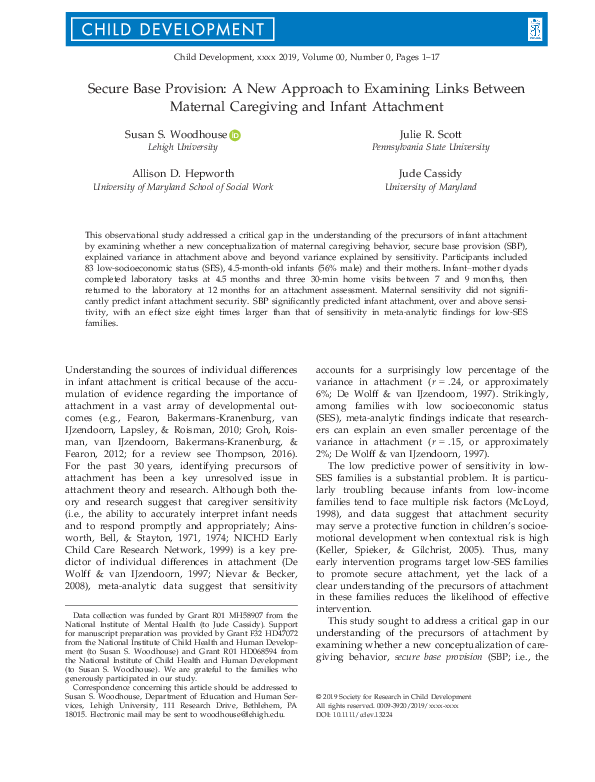 (PDF) Secure Base Provision: A New Approach to Examining Links Between ...