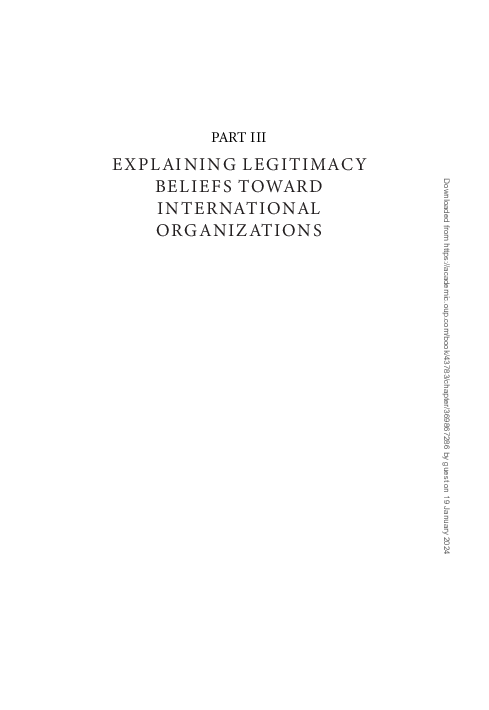 (PDF) Explaining Legitimacy Beliefs in Global Governance