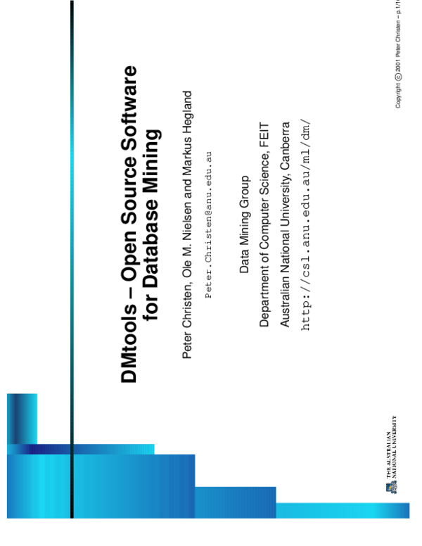 (PDF) DMtools–open source software for database mining