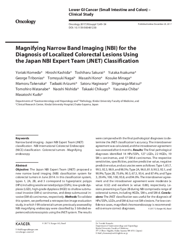 (PDF) Magnifying Narrow Band Imaging (NBI) for the Diagnosis of ...