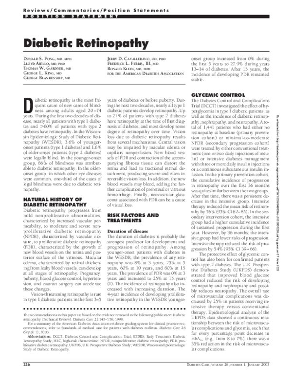 (PDF) Diabetic Retinopathy