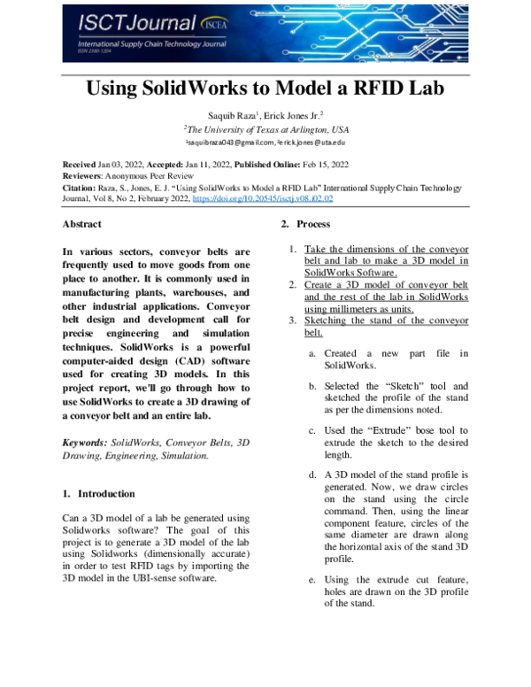 (PDF) Using SolidWorks to Model a RFID Lab
