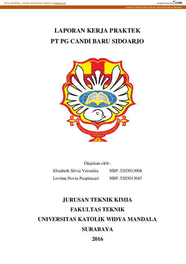 (PDF) Laporan Kerja Praktek PT. PG. Candi Baru Sidoarjo
