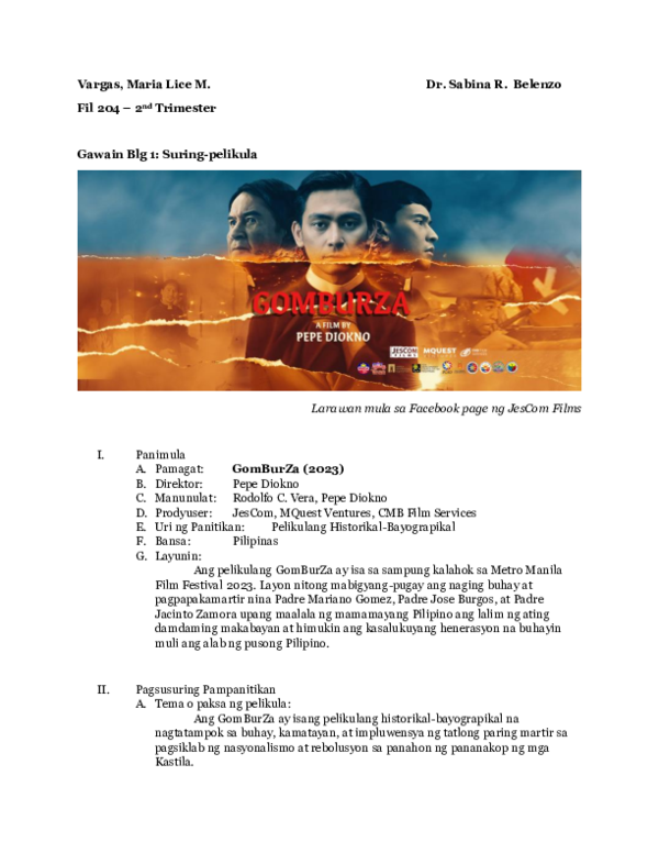 (PDF) Vargas suring pelikula gomburza