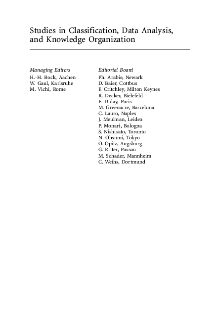 (PDF) New Developments in Classification and Data Analysis | Maurizio Vichi - Academia.edu