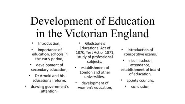 (PPT) 16xxv Development of Education in the Victorian England