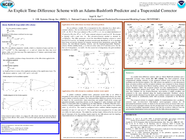 Pdf An Explicit Time Difference Scheme With An Adamsbashforth