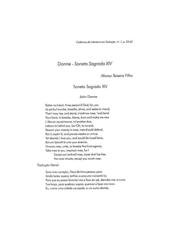 (PDF) Donne - Soneto Sangrado XIV