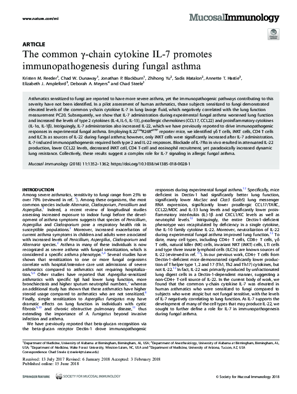 (PDF) The common γ-chain cytokine IL-7 promotes immunopathogenesis ...