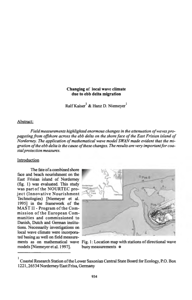 (PDF) Changing of Local Wave Climate due to Ebb Delta Migration