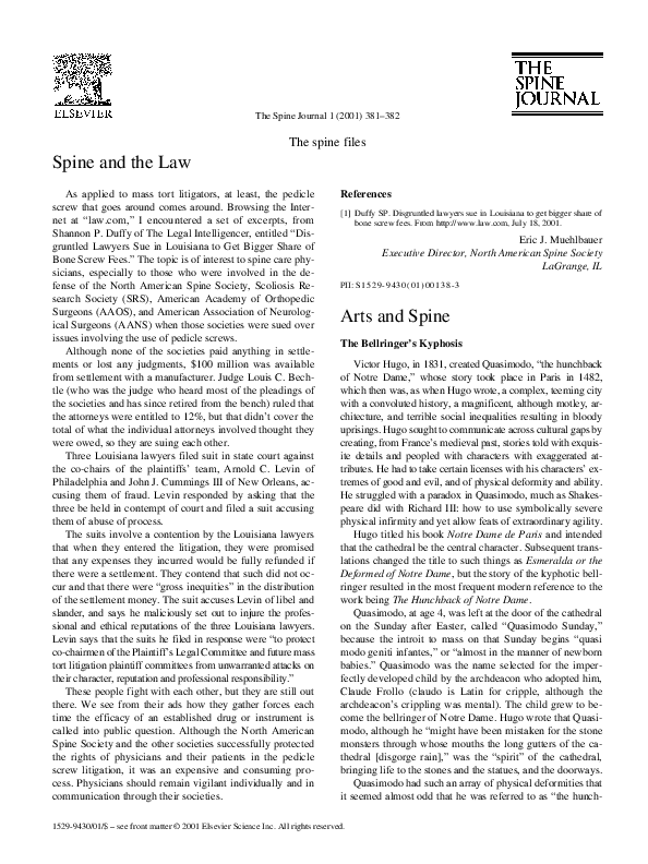 (PDF) Spine and the Law
