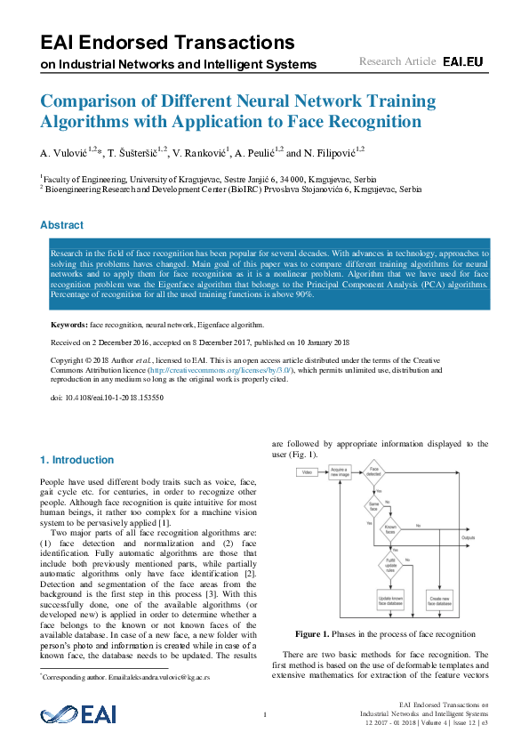 Pdf Comparison Of Different Neural Network Training Algorithms With