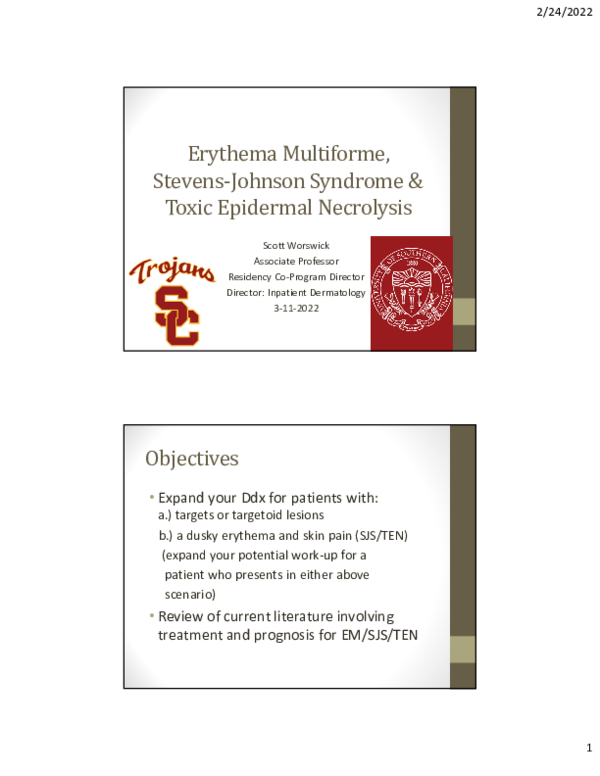 (PDF) Erythema Multiforme, Stevens–Johnson Syndrome, and Toxic ...