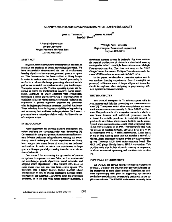 (PDF) Adaptive search and image processing with transputer arrays | Mohamad Rizki - Academia.edu