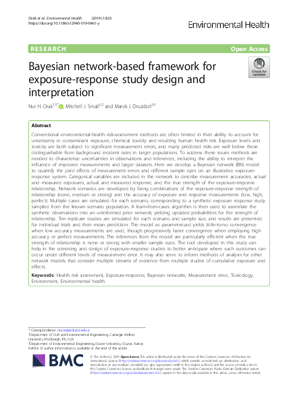 (PDF) Bayesian network-based framework for exposure-response study design and interpretation ...