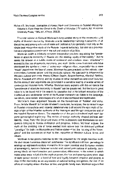(PDF) Richard S. Wortman. Scenarios of Power: Myth and Ceremony in ...