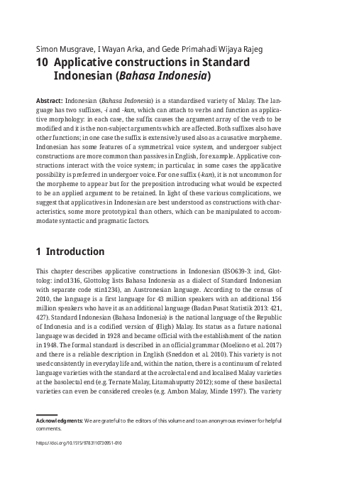 (PDF) Musgrave, Simon, I Wayan Arka, and Gede Primahadi Wijaya Rajeg ...