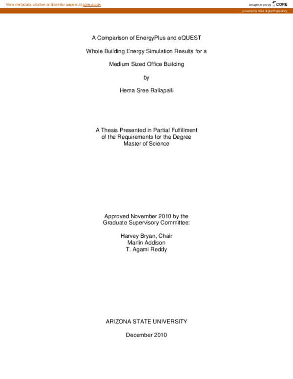 (PDF) A Comparison of EnergyPlus and eQUEST Whole Building Energy ...