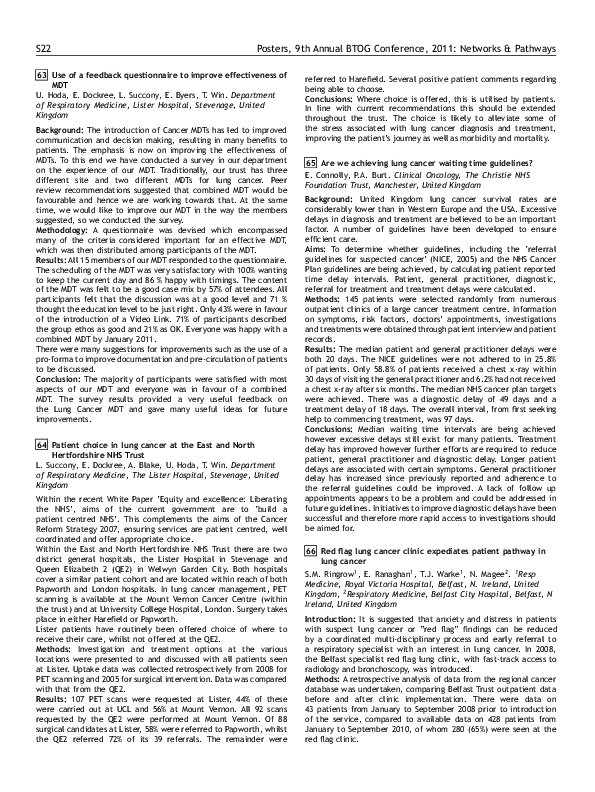 (PDF) 63 Use of a feedback questionnaire to improve effectiveness of MDT