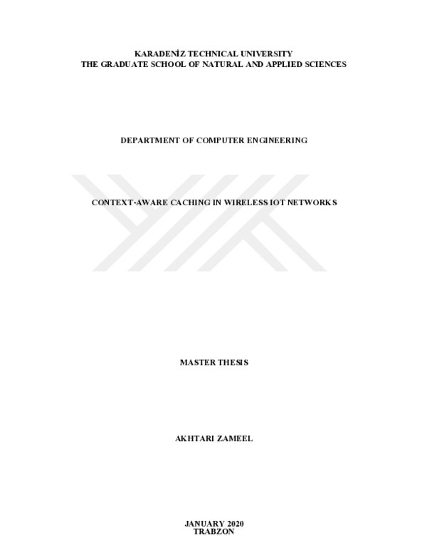 (PDF) Context-aware caching in IoT for wireless network