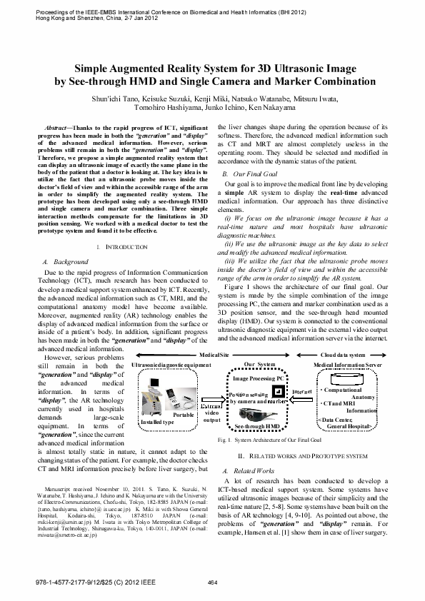 (PDF) Simple augmented reality system for 3D ultrasonic image by see ...