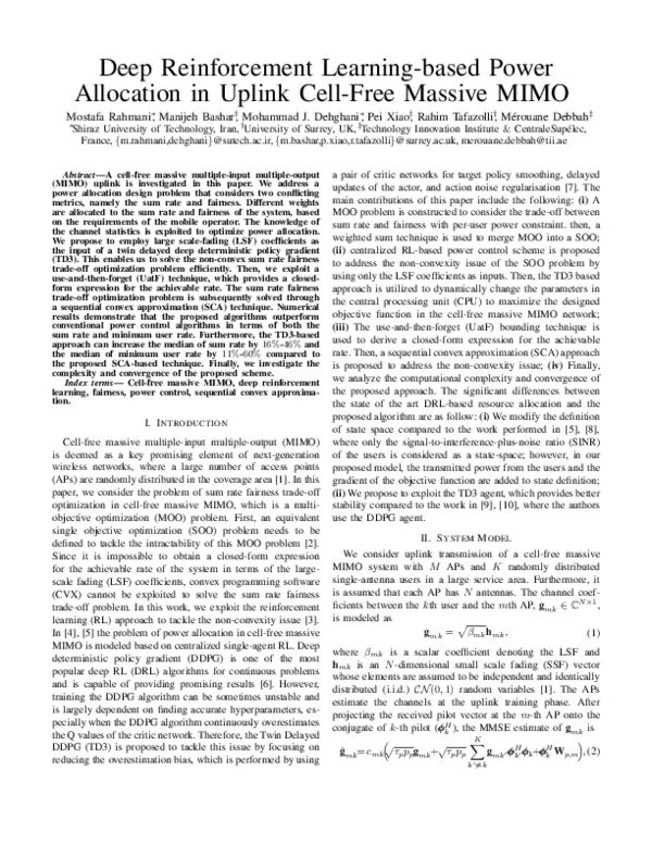 (PDF) Deep Reinforcement Learning-based Power Allocation in Uplink Cell ... (PDF) Deep Reinforcement Learning-based Power Allocation in Uplink Cell ...