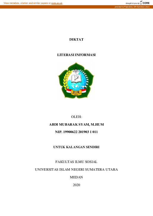 (PDF) Diktat Literasi Informasi