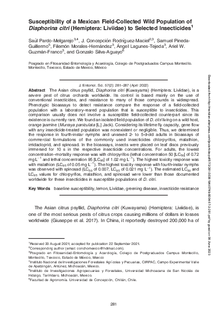 (PDF) Susceptibility of a Mexican Field-Collected Wild Population of ...