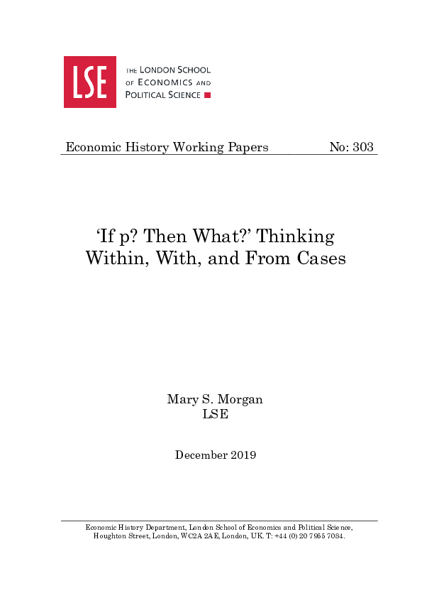 (PDF) ‘Ifp? Then What?’ Thinking within, with, and from cases