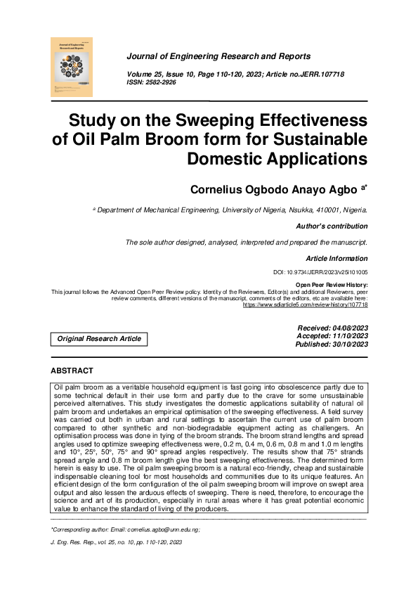 (PDF) Optimizing Oil Palm Broom for Effective Domestic Sweeping