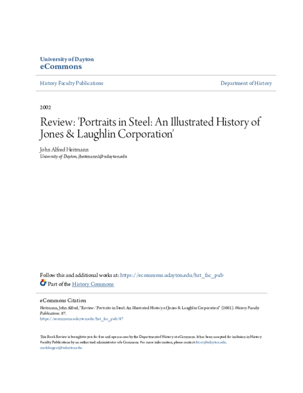 (PDF) Review: 'Portraits in Steel: An Illustrated History of Jones ...