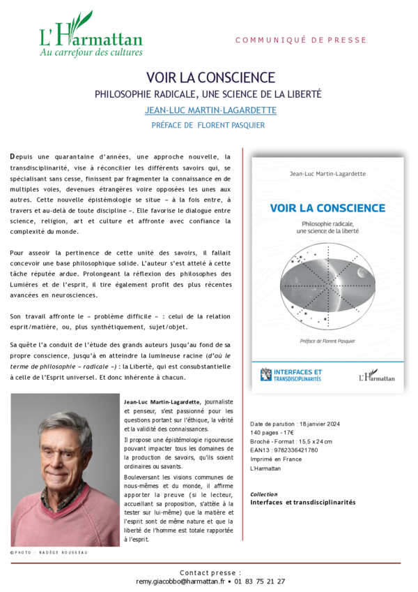 (PDF) VOIR LA CONSCIENCE – Philosophie Radicale : une science de la Liberté