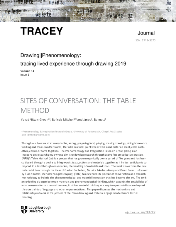 (PDF) Sites of conversation: the table method