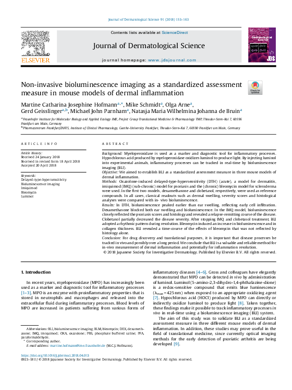 (PDF) Non-invasive bioluminescence imaging as a standardized assessment ...