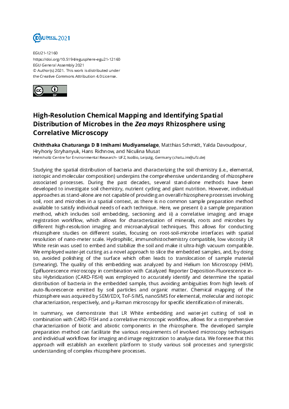 (PDF) High-Resolution Chemical Mapping and Identifying Spatial Distribution of Microbes in the ...