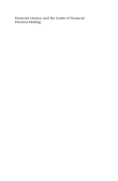 (PDF) Financial Literacy and the Limits of Financial Decision-Making