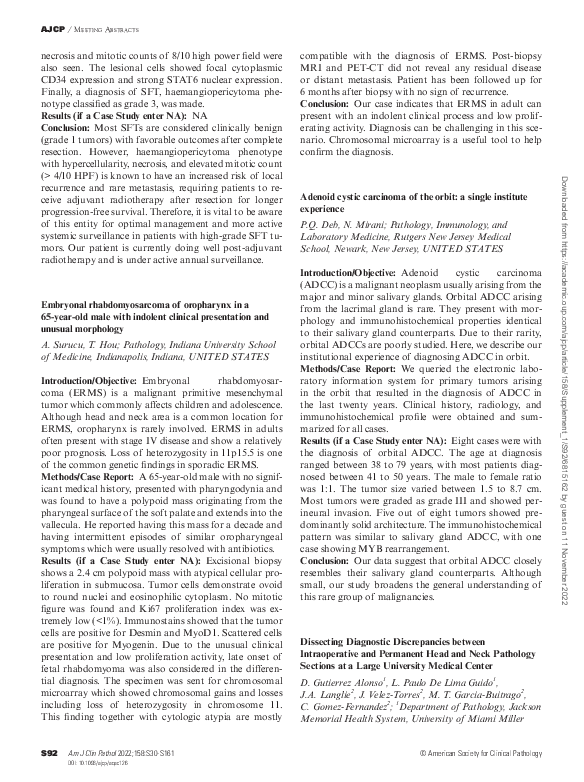 (PDF) Dissecting Diagnostic Discrepancies between Intraoperative and ...