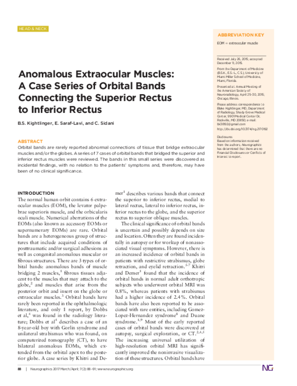 (PDF) Anomalous Extraocular Muscles: A Case Series of Orbital Bands ...