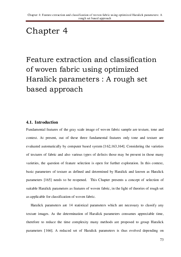 (PDF) Feature extraction and classification of woven fabric using optimized Haralick parameters ...
