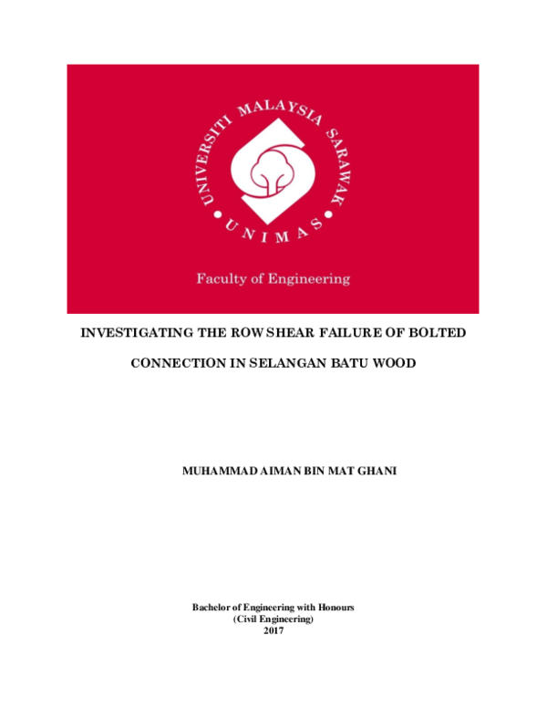 (PDF) Investigating the row shear failure of bolted connection in ...