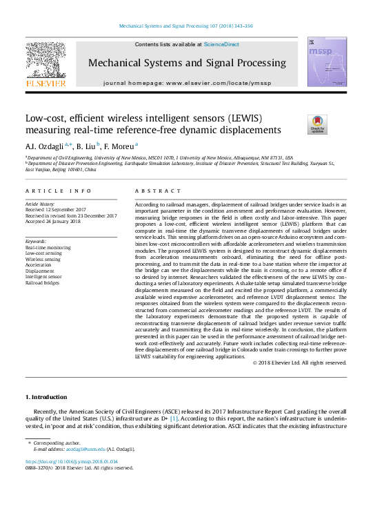 (PDF) Low-cost, efficient wireless intelligent sensors (LEWIS) measuring real-time reference ...